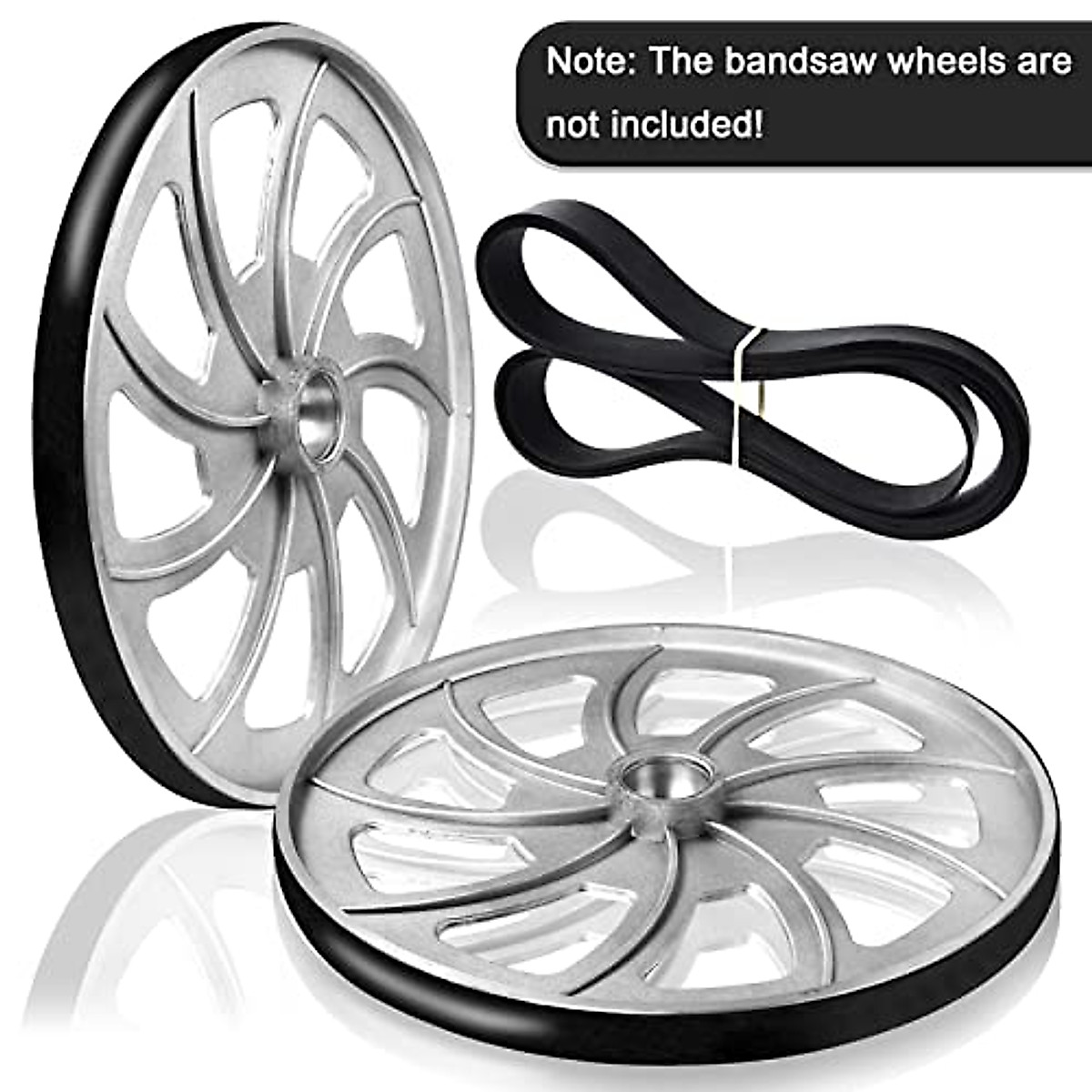 Urethane Band Saw Tires 9 inch Diameter, 2 Pack 9" x 1/2" x .095" Compatible with Branded Bandsaws including Jet Powermatic Grizzly Craftsman Delta/Craftsman/Grizzly/Black & Decker/Ryobi etc.