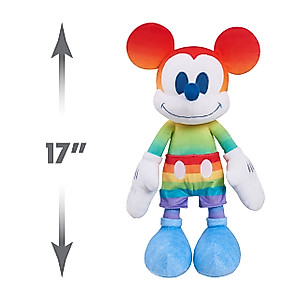 Just Play Disney Pride 17-inch Large Plush Stuffed Animal – Mickey Mouse, Soft Plushie, Kids Toys for Ages 2 Up, Amazon Exclusive