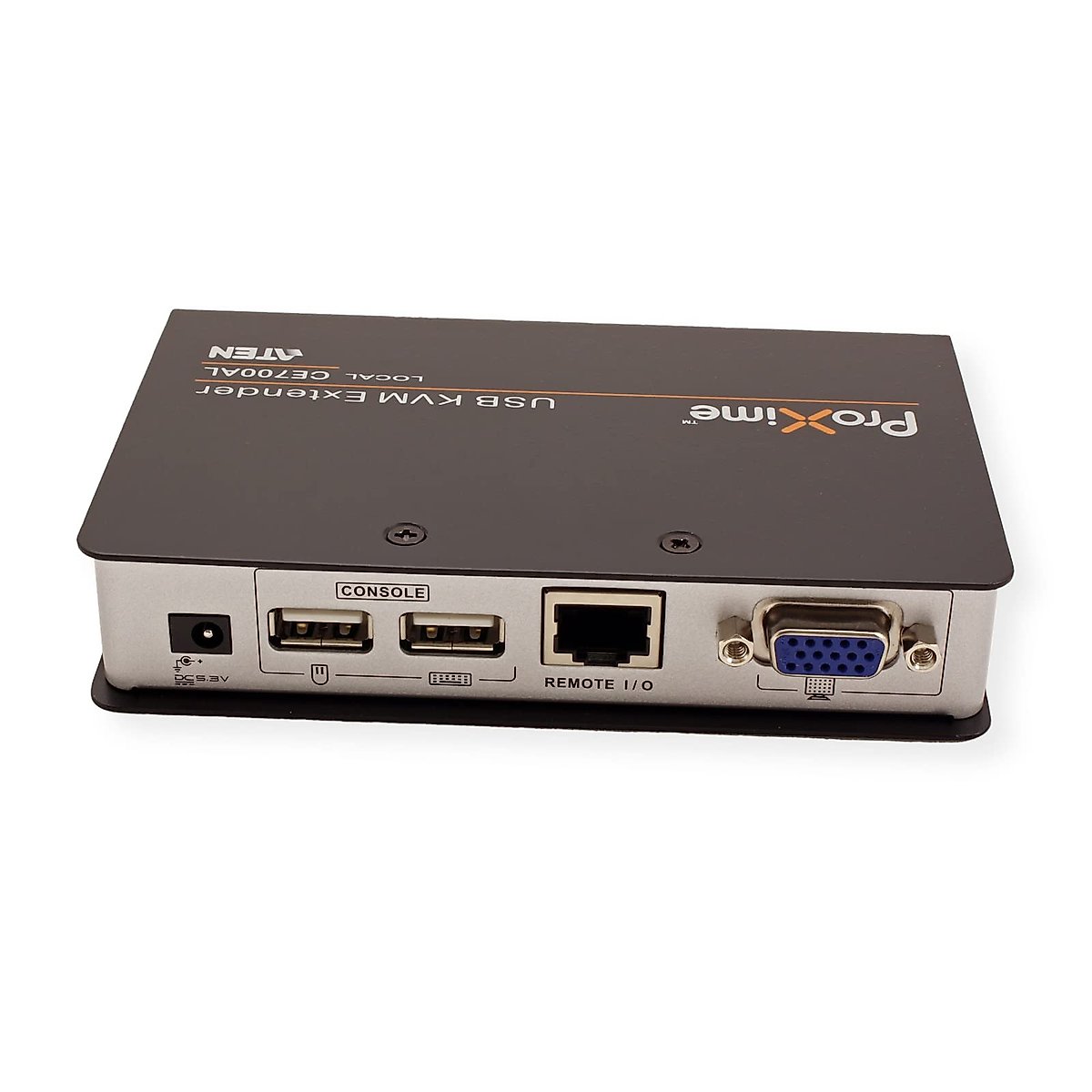 ATEN CE700A Console Extender USB VGA KVM Extender CAT5 up to 500ft - Built in ESD - Includes 2x Power Adapters for Local and Remote Unit, KVM Cables and Rack Mount kit