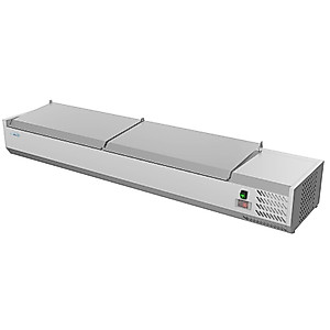 KoolMore SCDC-8P-SSL Commercial-Refrigerator, 71 Inch, Silver