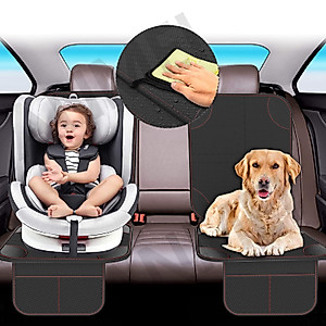 Car Seat Protector,Baby Kids Protection Cushion,Car Seat Protector Under Car Seat, Thickest Non-Slip Car Seat Protector for Baby/Child Car Seat, for Baby and Pet Car Seat Protection Cushion (2-Pack)