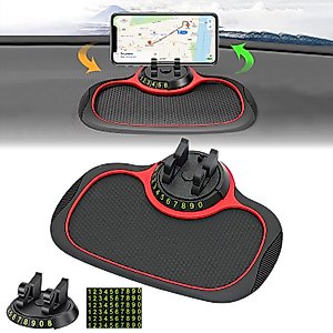 Rednow Portable Electronic Device Mount, Car Phone Holder with Honeycomb Mat, Universal Compatibility, Rotatable, 1 PC