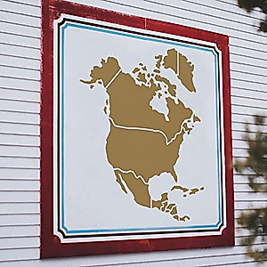 FINGERINSPIRE North America Map Stencil 11.8x11.8 inch Hollow Out United States Canada Mexico Map Drawing Stencil Reusable North America Travel Place Map Craft Stencil for Photo Album, Wall, Paper