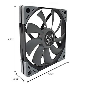 Scythe Kaze Flex 120mm Slim Fan, PWM 300-1800RPM, Quiet Case/CPU Cooler Fan, Single Pack