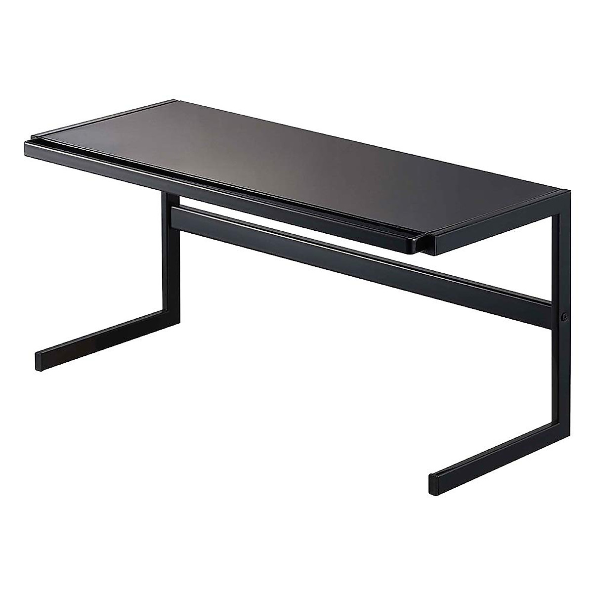 YAMAZAKI home 4481 Expandable Support Rack-Kitchen Storage Shelf Organizer, One Size, Black