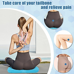 JLD Gel Seat Cushion for Long Sitting Breathable Honeycomb Design Pain Relief Egg Seat Cushion, Gel Enhanced Seat Cushion, Non-Slip, Egg Sitter Support Cushion, for Home Office Chair Cars Wheelchair