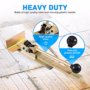 Samger Cast Steel Hardwood Flooring Jack Professional Ratcheting Hardwood Plank Jack Vinyl Flooring Tools for Laminate Flooring Installation Hard Wood Straight Tile Contractor Hand Tool
