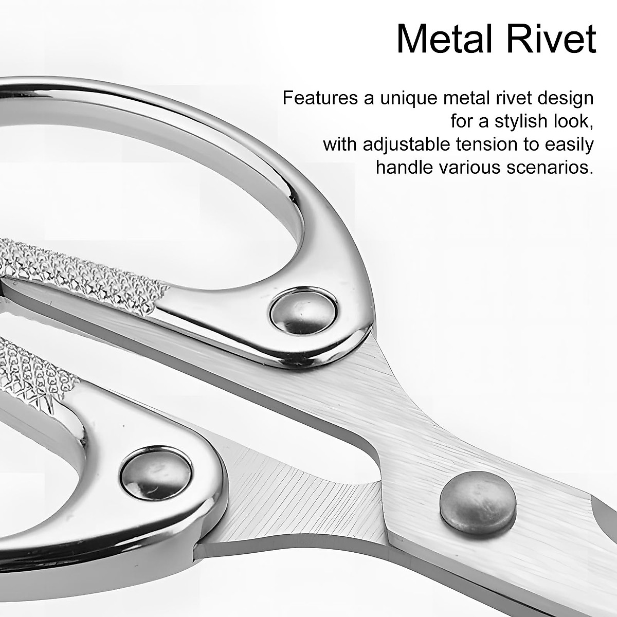 Premium 4.72-inch All Stainless Steel Office Scissors, Ultra-Sharp Multi-Purpose Shears for Fabric, Crafts, and General Use, Gold and Silver