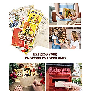Nenbic 32 PCS 1 Set Vintage Retro Postcards Poster Old Retro Greeting Cards Postcard Souvenir Gifts for Worth Collecting