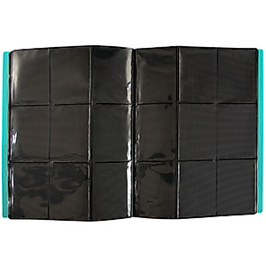 Monster 9 Pocket Trading Card Binder - Matte Teal Album, Anti-Theft & Anti-Drop TCG Protection w Side Loading Padded Pockets, Double Sided, Holds 360 Cards, Sports, Gaming, Kpop, Christmas Gift
