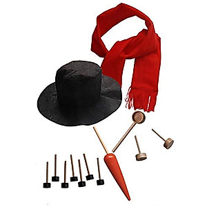 Orgrimmar Snowman Decorating Kit Snowman Making Kits Tools Winter Outdoor Toys Decoration (Medium)