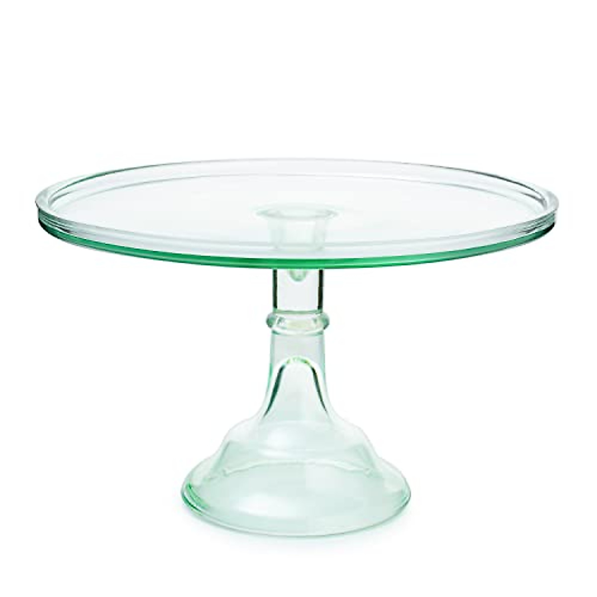 Colorful Glass Footed Crystal Cake Stand 12" Large Pretty Cake Stand, Stands for Dessert Table, Wedding, Baby Shower, Serving Trays for Party or Brunch Decorations, Cake Plate Serving Platter