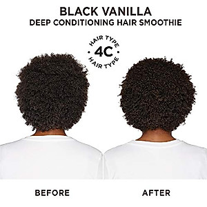 Carol's Daughter Black Vanilla Hair Smoothie for Curly, Wavy or Natural Hair, Shea Butter Hair Mask For Dry and Dull Hair, 8 Oz