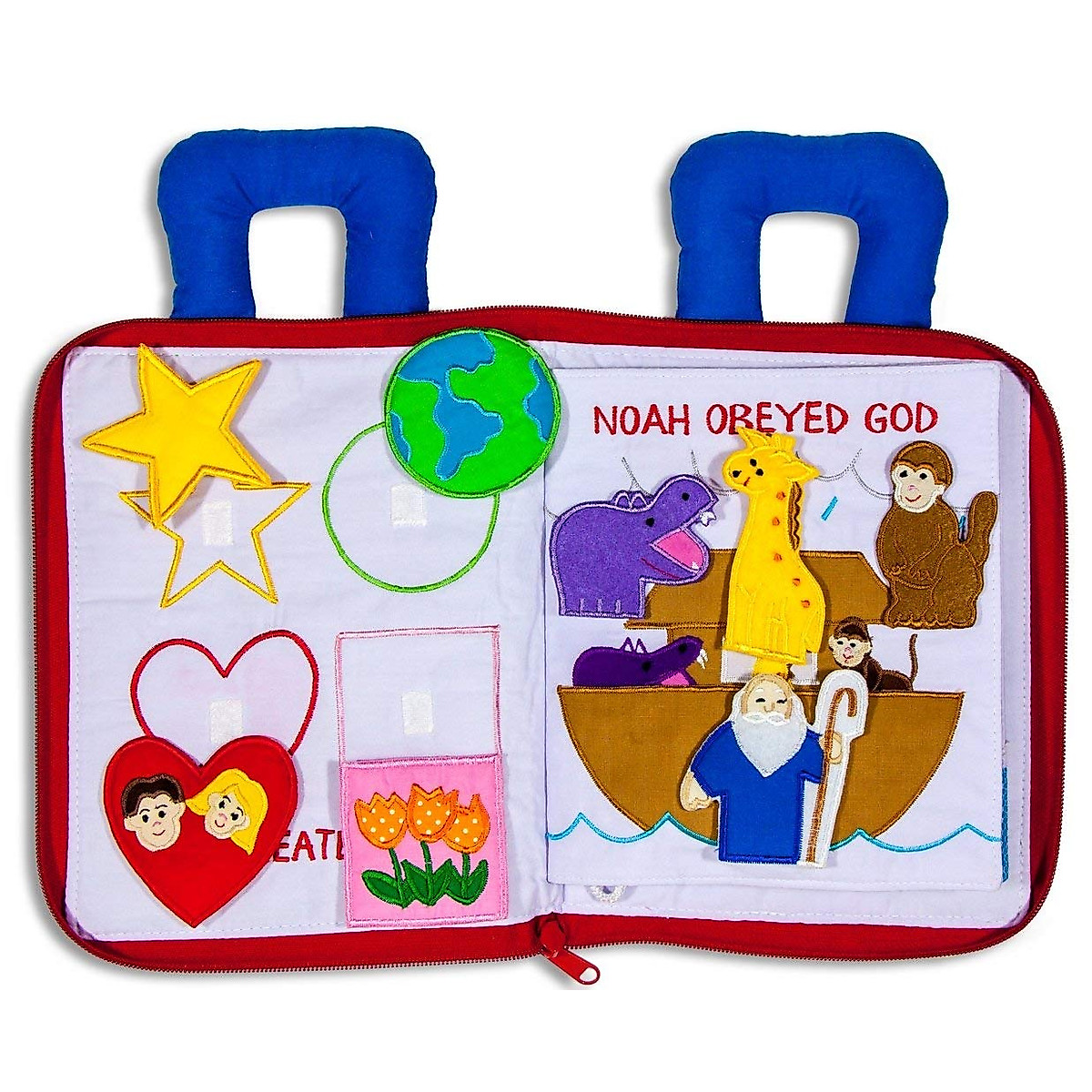 My Bible Quiet Book by My Growing Season | Interactive Fabric Activity Book for Kids | Educational Christian Toy for Toddlers & Preschoolers | Travel-Friendly and Sensory-Rich Soft Book