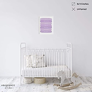 Positive Affirmations Art Inspirational Wall Art for Girls Room Purple Aesthetic Wall Décor for Toddler Bedroom Purple Nursery Wall Art Purple Wall Decor for Girls Bedroom UNFRAMED (Purple, 8x10)