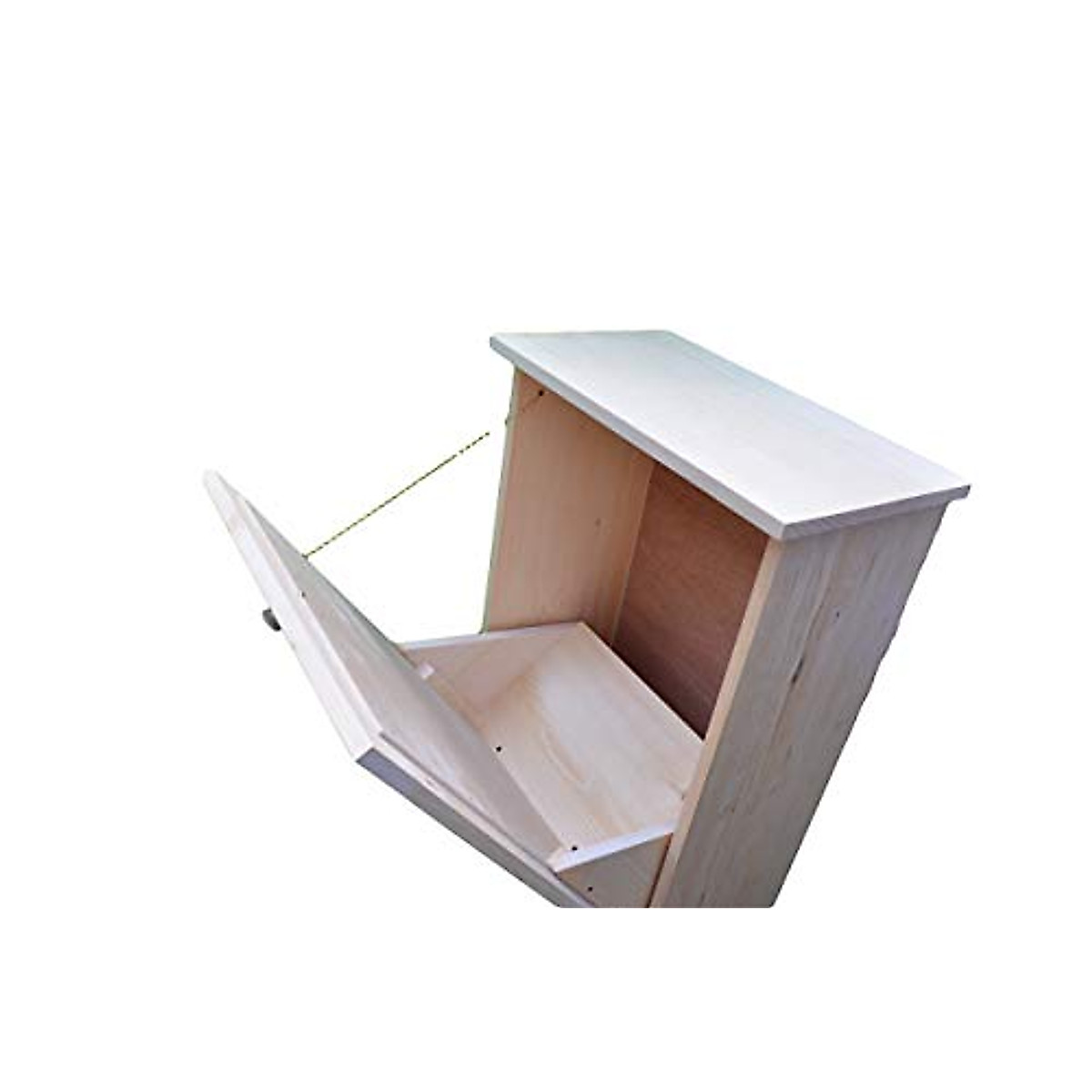 Amish Wares Tilt Out Solid Pine Unfinished Trash Bin Can Holder/Laundry Clothes Hamper