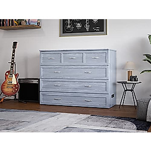 AFI,Northfield Murphy Bed Chest, Full, Driftwood