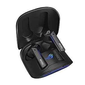 ASUS ROG Cetra True Wireless Gaming Headphones (Low-Latency Bluetooth Earbuds, Active Noise Cancelation, 27-Hour Battery Life, IPX4 Water Resistance, Wireless Charging)- Black
