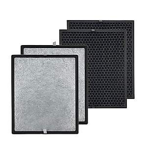 PUREBURG LV-PUR131 True HEPA Replacement Filter Set Compatible with Levoit LV-PUR131 LV-PUR131S Air Purifiers Part LV-PUR131-RF, H13 4-Stage Filtration Activated Carbon Air Clean Dust VOCs,2+2