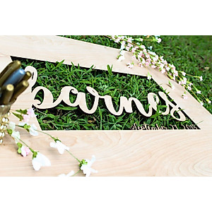 Wedding Guest Book Alternative Custom Laser Cut Name & Date - Hang This in your House After the Wedding USA Wedding Guestbook Ideal for Weddings and Bridal Showers! Guest Book for Wedding Reception