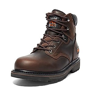 Timberland PRO Men's Pit Boss 6 Inch Soft Toe Industrial Work Boot, Brown, 11 Wide