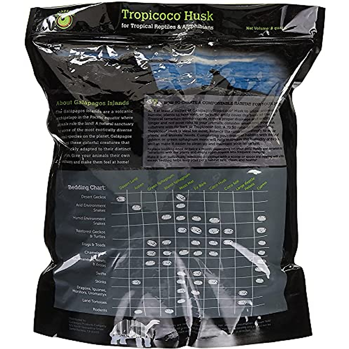 DBDPet Galapagos Tropicoco Natural Coconut Husk Bedding Substrate Brown 8qt - Includes Attached Pro-Tip Guide