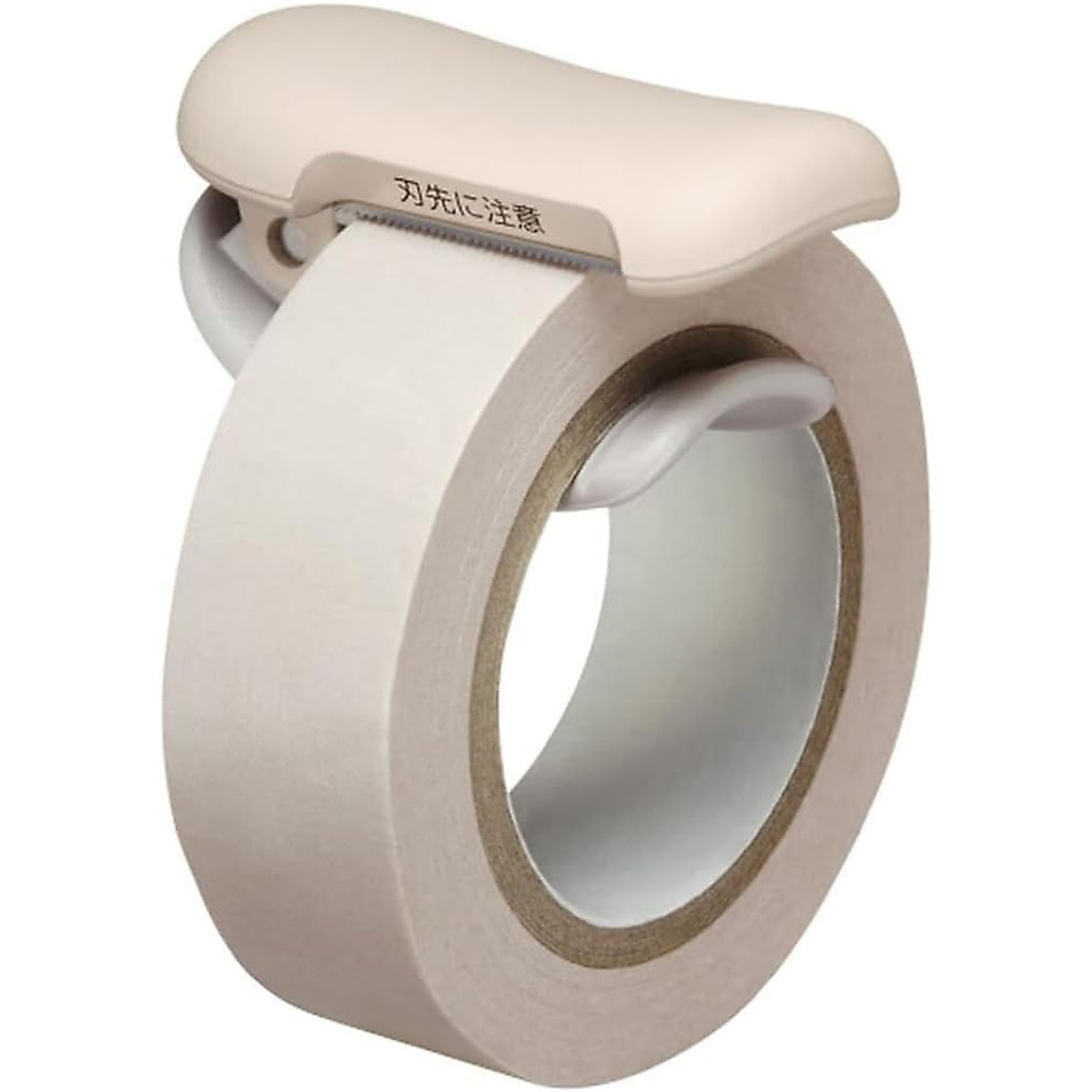 KOKUYO Washi Tape Cutter, Masking Tape Dispenser, Mini Portable Light Cutting, Clip Type (10-15mm, Pastel Brown)