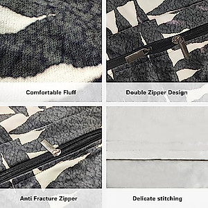 Giant 6 ft Bean Bag Chair Cover (No Filler, Cover only) Big Soft Washable Dutch Velvet Adult Beanbag Chair Outside Cover (Geometric)