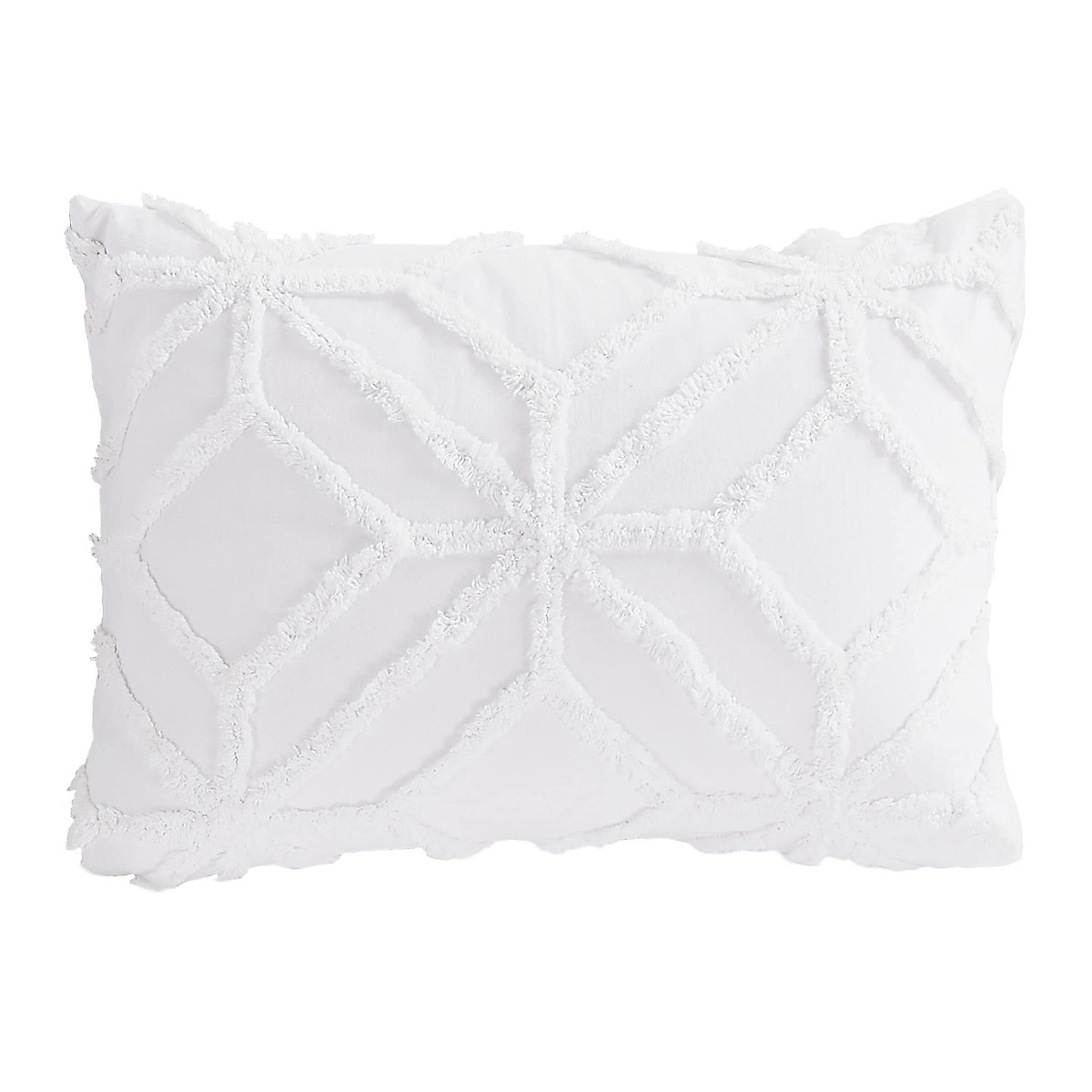 Trina Turk 100% Cotton Tufted Chenille 3-Piece Duvet Set - Full/Queen, White