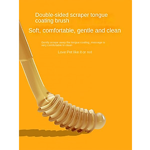 Weiara Toothbrush for Dogs，No Damage to Gums Soft Silicone Cat Toothbrush 2PCS (Tongue Brush + Toothbrush Set) Puppy Toothbrush Cleans Teeth Stains Easily - for Small, Medium and Large Pets