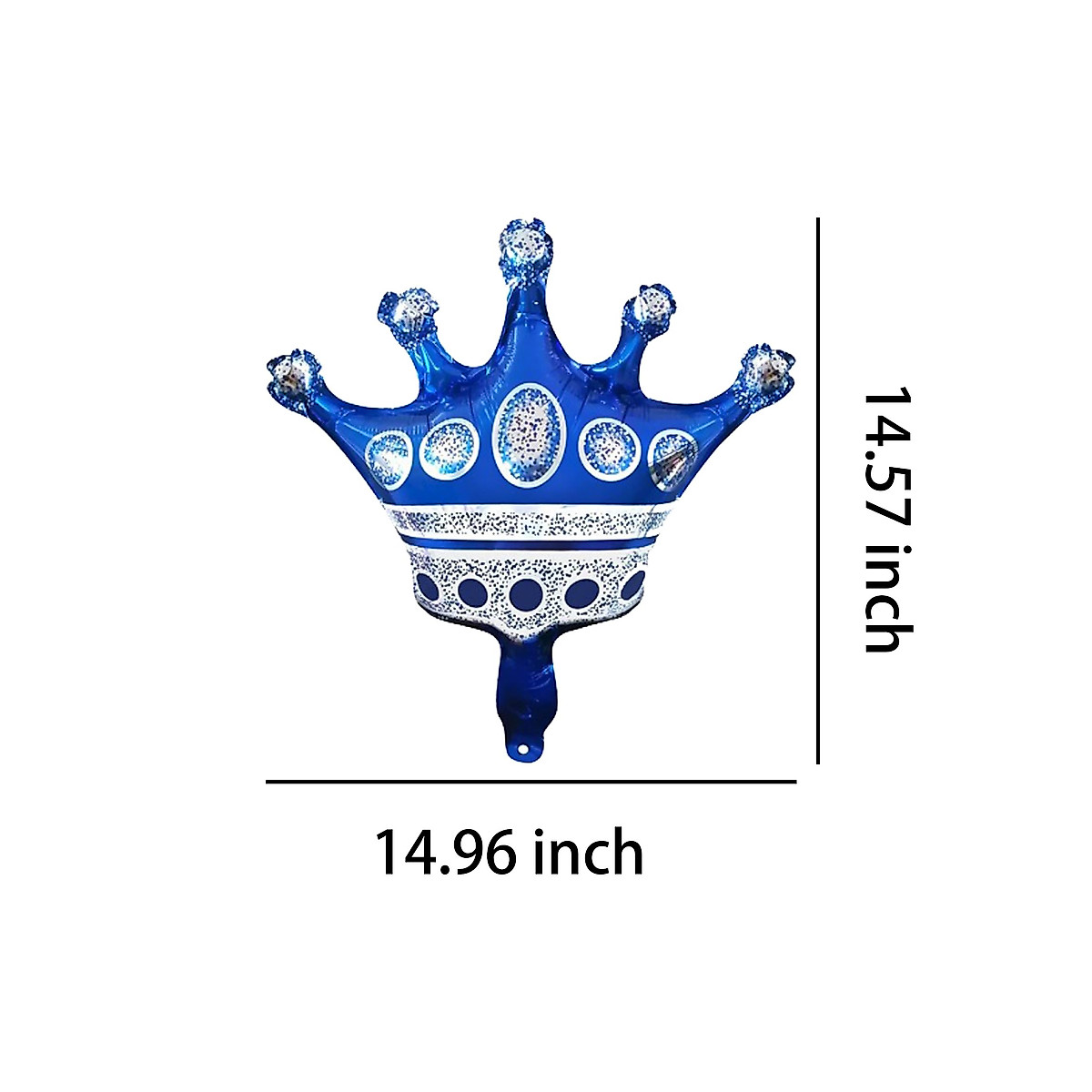 10PCS Blue Silver Mini Crown Balloon for Anniversary Wedding Birthday Aluminum Foil Balloons Bridal Shower Party Decorations for Woman Girl