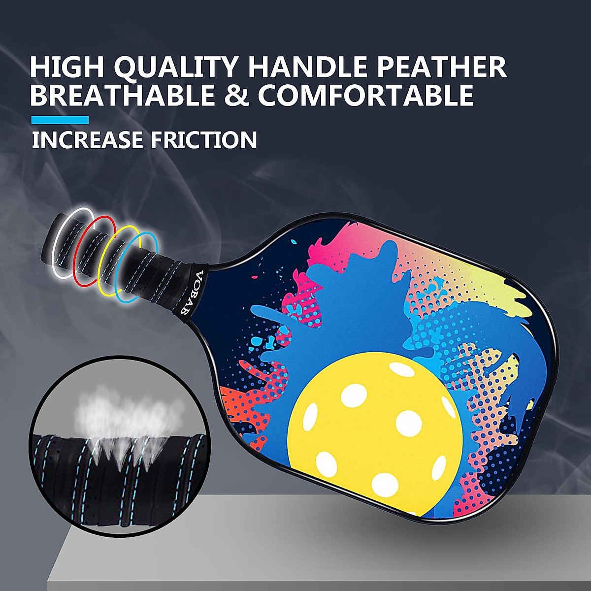 TNELTUEB Pickleball Paddles Set of 2 Pickleball Rackets 8 Pickle Balls 1 Portable Bag - USAPA Approved Lightweight Pickleball Racquet Outdoor & Indoor Use