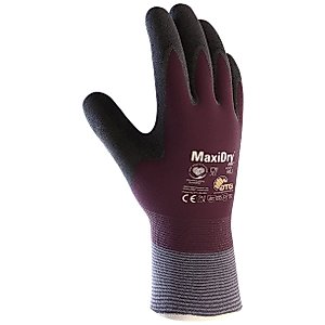 MaxiDry Zero PIP - Maxiflex - Zero - 56-451 - Medium 56-451 Cold Condition Work Glove with Thermal Lining and Full Double-Dipped Nitrile Coating (1, Medium)