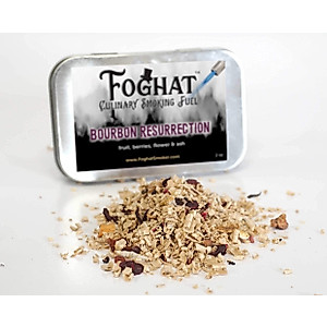 Foghat Cocktail Smoker with Bourbon Barrel Wood Shavings and Bourbon Resurrection Foghat Culinary Smoking Fuel Bundle