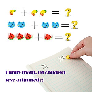 300PCS Assorted Mini Novelty Pencil Erasers for Kids,Fun Cute Bulk Fruit Animals Collection Erasers for Classroom Student Prize Homework Awards Party Gifts School Supplies