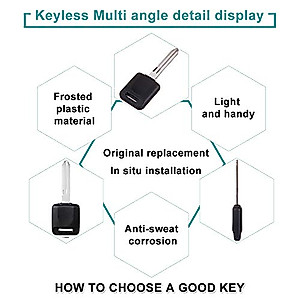 SELEAD Car Key Fob Keyless Entry Remote fit for 2001-2006 for Nissan Altima Armada 350Z Antitheft Keyless Entry Systems 7003526 2pcs