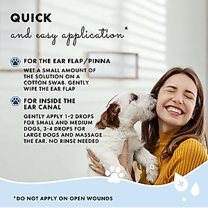 Belly Dog Ear Cleaner - Natural Ear Cleaner for Dogs: for Waxy Ear Canals. Ear Wash for Dogs for Dog Itchy Ears - Dog Ear Wipes Alternative, 8.5 Fl Oz