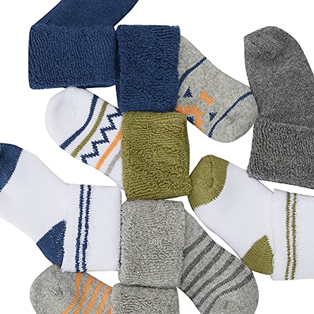 Luvable Friends baby boys Newborn and Terry Socks, Aztec, 0-6 Months US