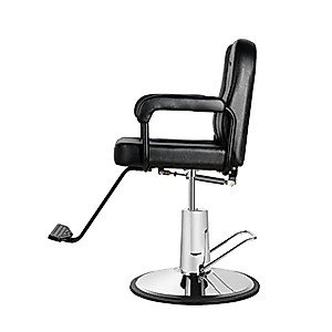 Beautymega Black Hydraulic Pump Styling Chair 360 Degrees Swivel Barber Chair Salon Spa Reclining Beauty Chair