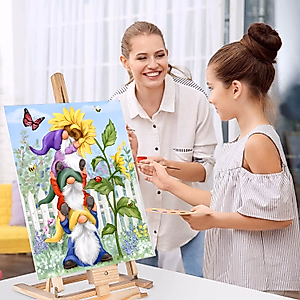 VIGEGU Paint by Numbers for Adults-Gnomes Flower Paint by Numbers Kits,Paint by Numbers for Kids Beginners,Gift Home Wall Decor(12X16inch)