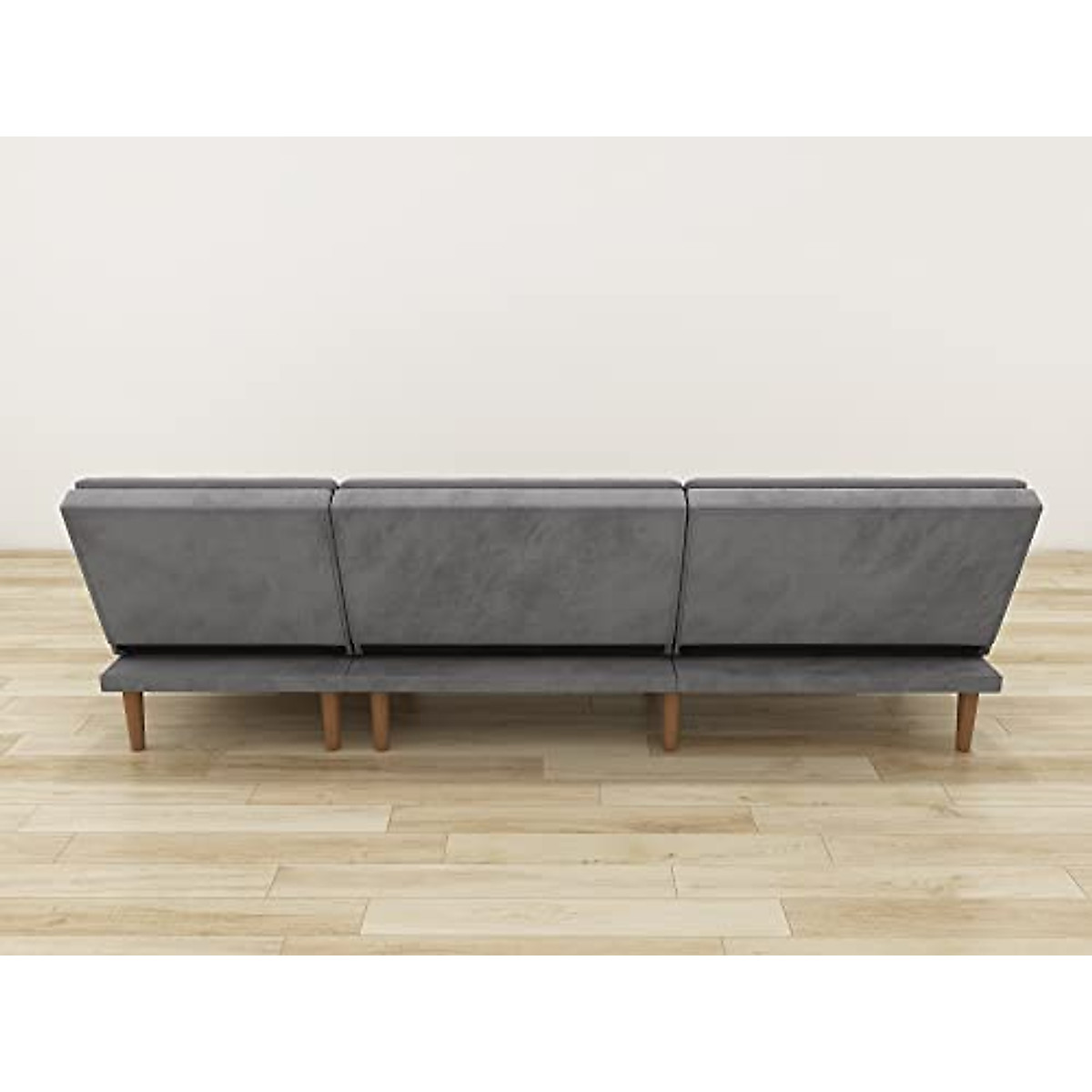 Gold Sparrow Bovey Convertible Sofa Bed Sectional, Fog