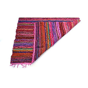 Handmade Braided Chindi Rug, Rag Rug, Area Rug, Carpet Rug, Runner Rug 3x5 Foot, 4x6 Foot, 5x7 Foot, Carpet Area Rug (3x5 Ft (36x60 Inch))