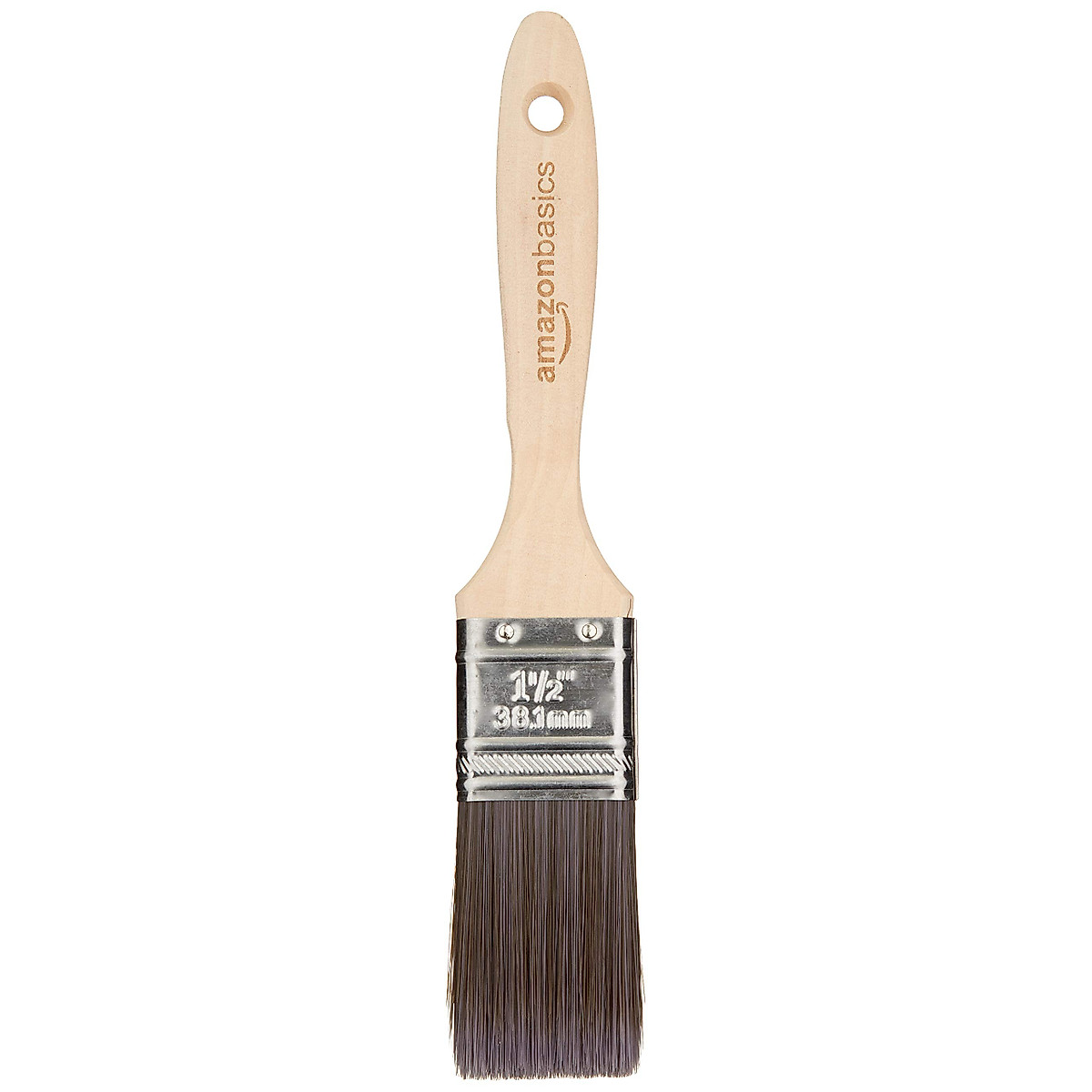Amazon Basics 1-1/2" Flat Edge Master Pro Paint Brush, Brown