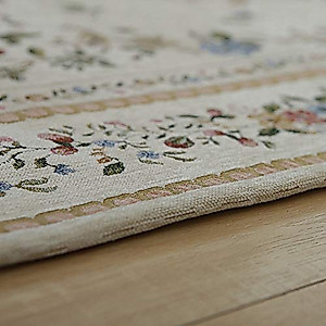 UKELER Royal Collection New Traditional Oriental Rug Home Decor Collection Floral Rugs Indoor Doormats for Living Room Bedroom Kitchen Bathroom (Euro Romance, 23.6''x35.4'')