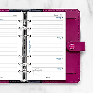 Filofax Personal week on two pages lined 2024 diary