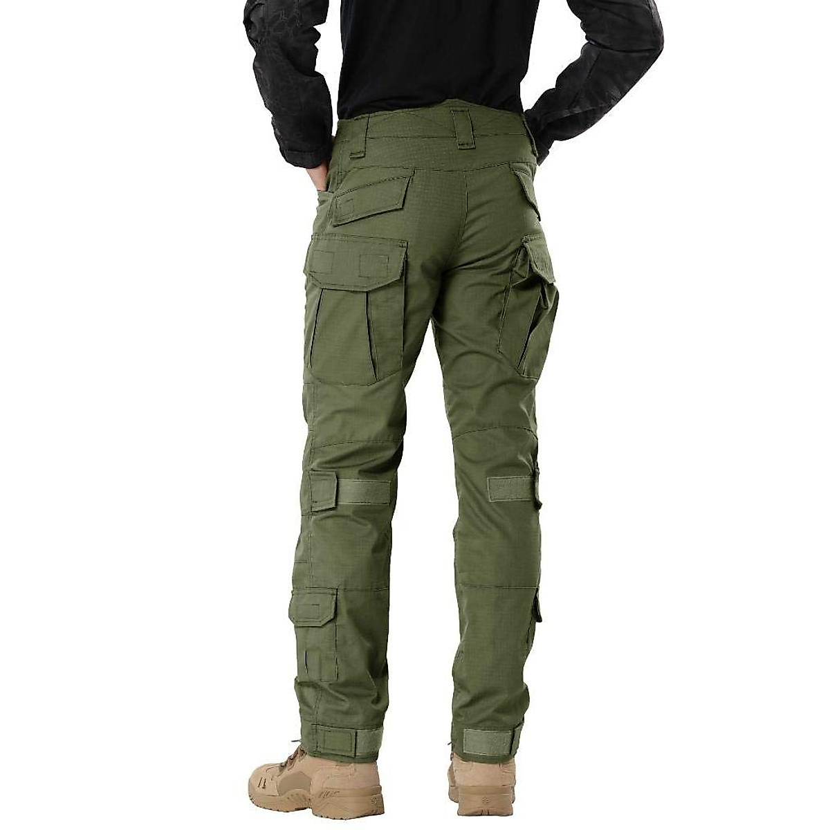 TRGPSG Men's Hiking Pants, Outdoor Lightweight Travel Pants Cargo Pants Work Pants for Men WG4F ArmyGreen 34