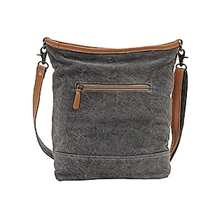 Western Leather Shoulder Bag for Women - Upcycled Canvas Crossbody Bag Isabela Fiori