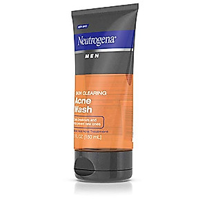Neutrogena Men Skin Clearing Daily Acne Face Wash with Salicylic Acid Acne Treatment, Non-Comedogenic Facial Cleanser to Treat & Prevent Breakouts, 5.1 fl. oz