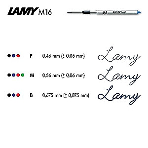 Lamy logo brushed - Ballpoint Pen in an elegant & robust stainless steel case - line width M - including large capacity refill M 16 in black