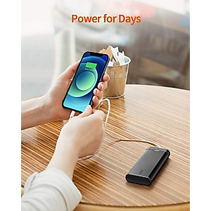AIDEAZ Wireless Power Bank Portable Charger, USB-C 20000mah Battery Pack Fast Charging with LCD Display, Powerful Portable Charger compatible with iPhone12 Mini/12/12 Pro/12 Pro Max/11 Pro/XS and More